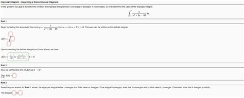 Solved Improper Integrals Integrating A Discontinuous