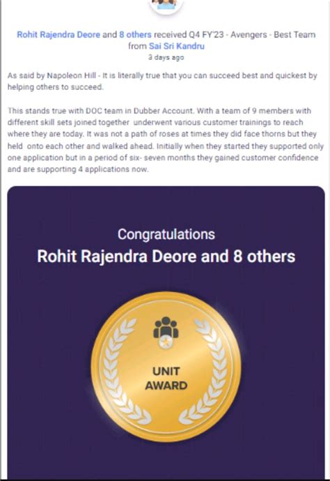 Rohit Deore On Linkedin Connections Hardworkanddedication Dubberteam Wipro