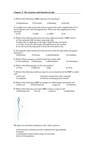 Hsb Multiplechoice Questions Csec 2016 Doc