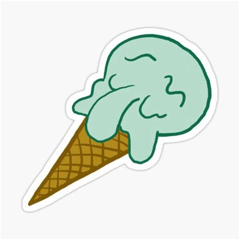 Squidward Ice Cream Squidward Stickers Ink