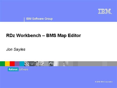 IBM Software Group RDz Workbench BMS Map Editor