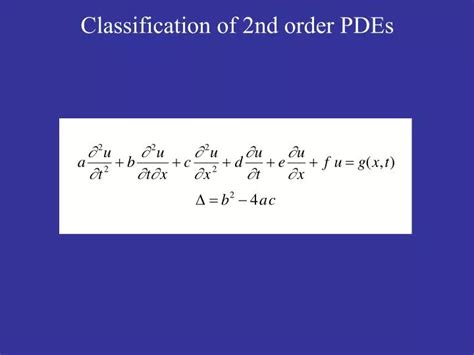 Ppt Classification Of 2nd Order Pdes Powerpoint Presentation Free