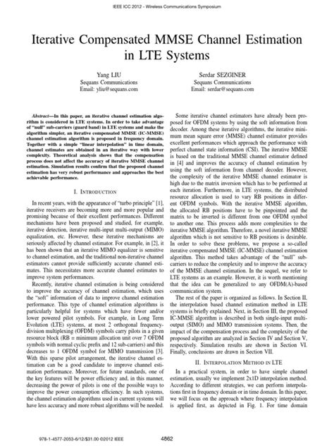 PDF Iterative Compensated MMSE Channel Estimation In LTE Systems DOKUMEN TIPS