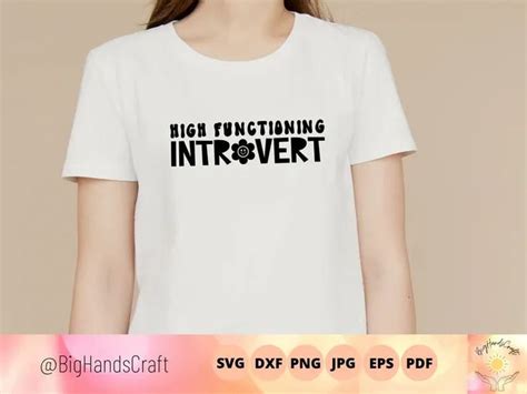 High Functioning Introvert Svg Introvert Hippie Cut File Anti Social