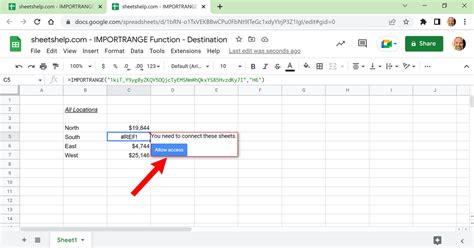 IMPORTRANGE Function Google Sheets Sheets Help