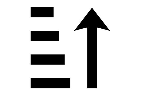 Sort Ascending Arrow Glyph Icon Graphic By Mahi Icons · Creative Fabrica