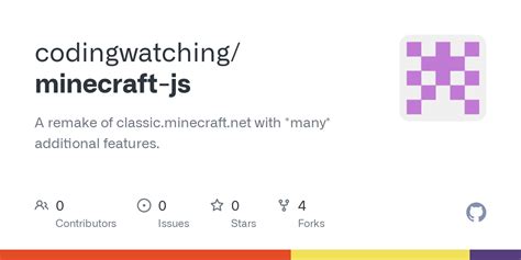 GitHub Codingwatching Minecraft Js A Remake Of Classic Minecraft Net With Many Additional