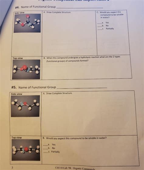 Solved Name Of Functional Group Side View A Draw Chegg