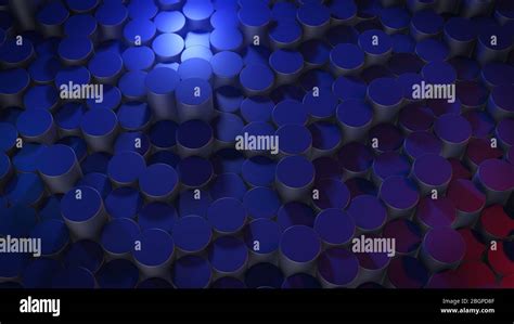 3d Rendering Of Abstract Cylindrical Geometric Surfaces In Virtual