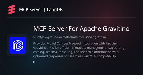 Mcp Server For Apache Gravitino Langdb