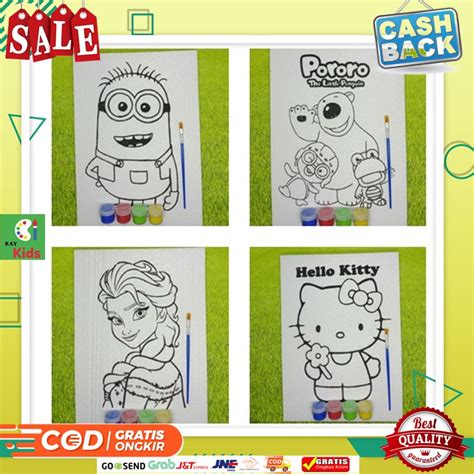 Jual Paket Mewarnai Melukis Styrofoam Besar 4 Gambar 4 Botol 10ml Shopee Indonesia