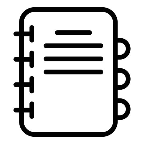 Paper Notebook Icon Outline Style 15689055 Vector Art At Vecteezy