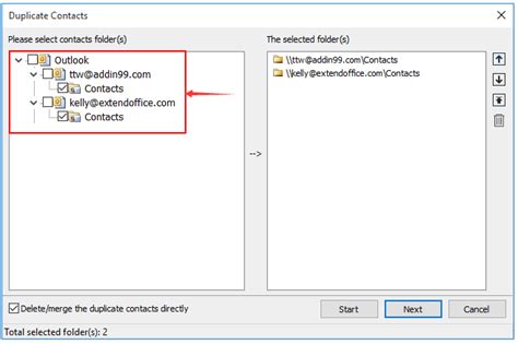 how to remove or merge duplicate contacts in outlook