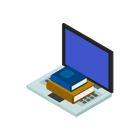 Studying Online On Isometric Laptop Vector Art At Vecteezy