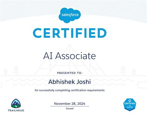 Abhishek Joshi On Linkedin Salesforce Certifiedaiassociate