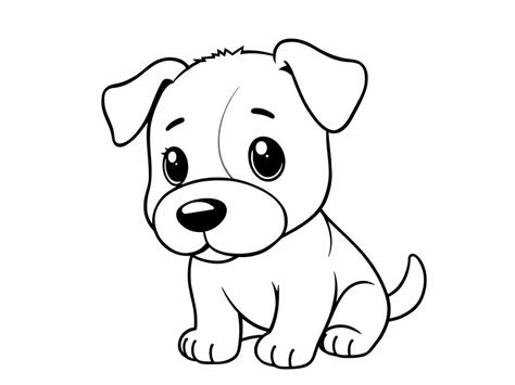 Cute Puppy Coloring Page Free Printable Coloring Page