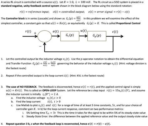 SOLVED Aseries RLcircuit Is Controlled With A Source Ut Let R L MH The RL Circuit As A