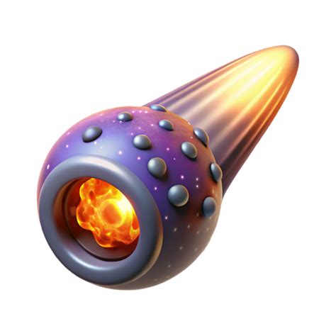 Cosmic Projectile 3d Render Of Fiery Spacecraft 55923424 Png