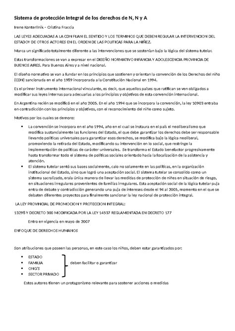 Sistema De Protección Integral De Los Derechos De N Marca Un