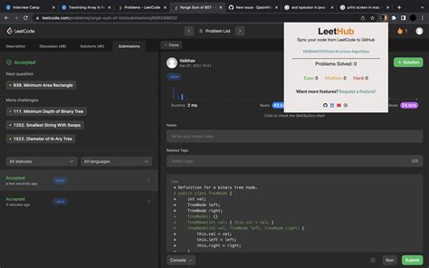 Leetcode Submissions Not Being Detectedpushed To Github · Issue 440 · Qasimwanileethub · Github