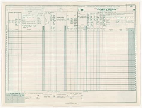 1950 Census Form P91 1950 Census Of Population Panama Canal Zone Census Records Blog