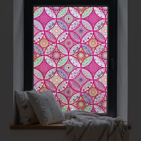Dktie Bohemian Style Window Privacy Film With Installation Tool Protect Privacy