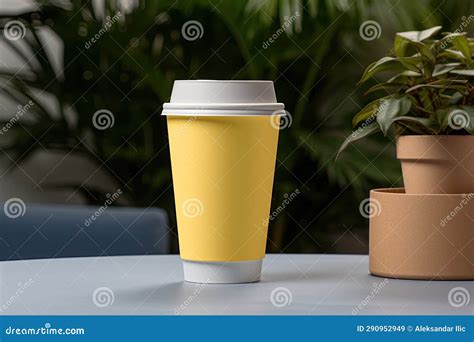 Coffee Cup For Takeaway Mockup Design Blank Label For Adding Text Or Logo Design Generative