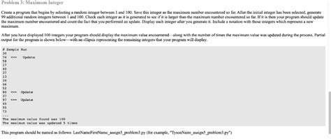 Solved Problem 3 Maximum Integer Create A Program That Chegg Com