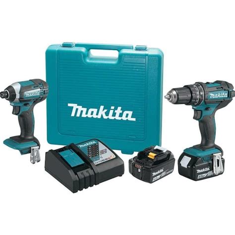 Makita V Lxt Lithium Ion Cordless Combo Kit Piece Hammer Drill Impact Driver W