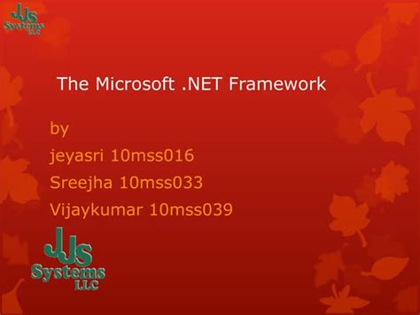 Net Framework Ppt