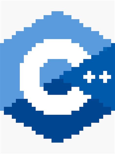 C Retro Bit Logo Sticker For Sale By Sirajcho Redbubble