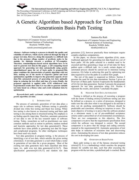Pdf A Genetic Algorithm Based Approach For Test Data Generation In