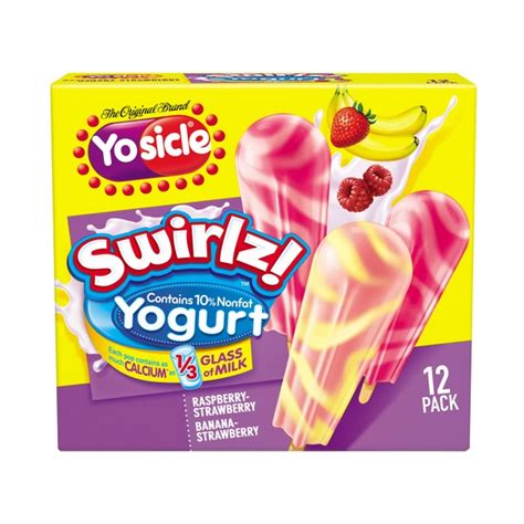 Popsicle Yosicle Swirlz Raspberrystrawberrybanana Ice 12 Ct Instacart