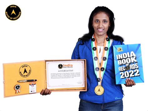 Pooja M Appreciation India Book Of Records