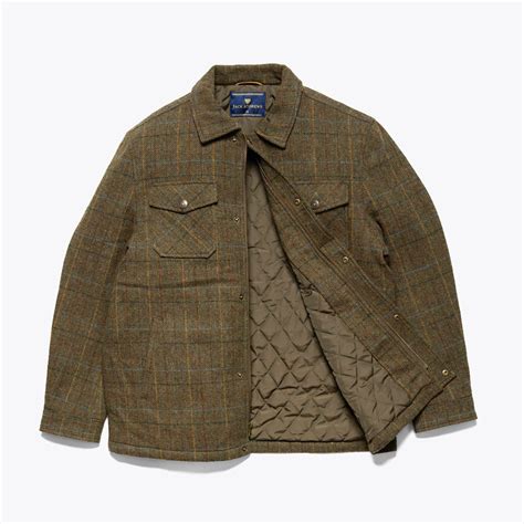 Mens Wool Coat Highlands Plaid Wool Jacket