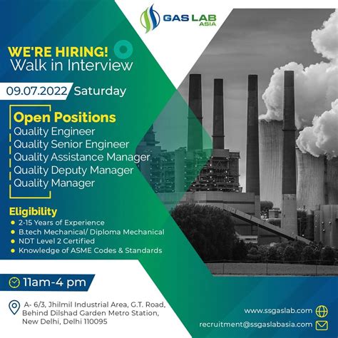 gas lab asia on linkedin gaslab engineer qualityengineer qualitymanager walkininterview…