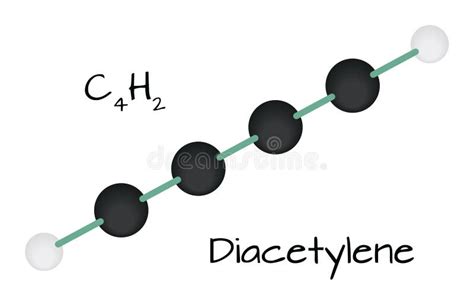 Molecule C4h2 Diacetylene Stock Vector Illustration Of Diacetylene