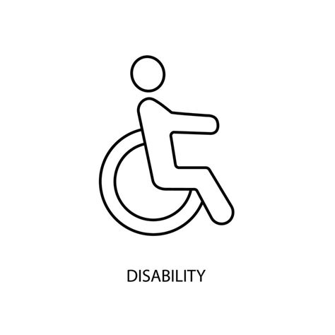 Disability Concept Line Icon Simple Element Illustration Disability