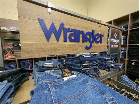 Wrangler Jeans Clothing Logo Denim Brand Editorial Stock Image Image