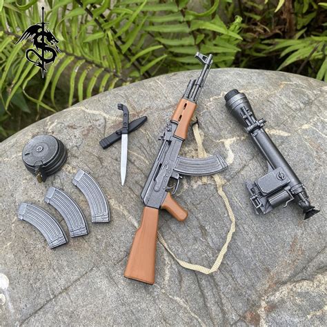 One Sixth Ak 47 Replica Small Avtomat Kalashnikova Rifle Professional