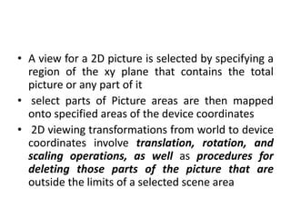 D Viewing Computer Graphics PPTX