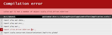 Playframework 20 Problems When Importing Slick Stack Overflow