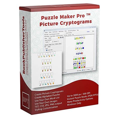 Picture Cryptogram Maker Print Puzzle Books