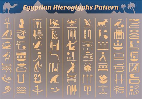 Ancient Egyptian Hieroglyphs Vector Download Free Vector Art Stock