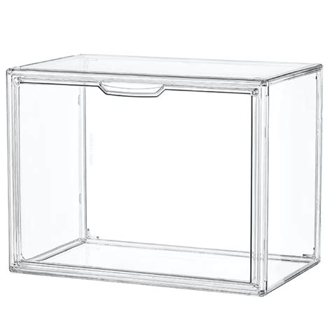 Clear Acrylic Display Case Stackable Plastic Storage Bins