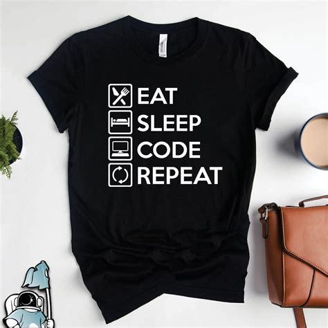 Eat Sleep Code Shirt Coding Shirts Programming Shirts Computer