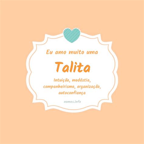 Significado Do Nome Talita