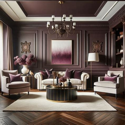 Plum Walls And Brown Floors Living Room Wall Color Plum Living Rooms