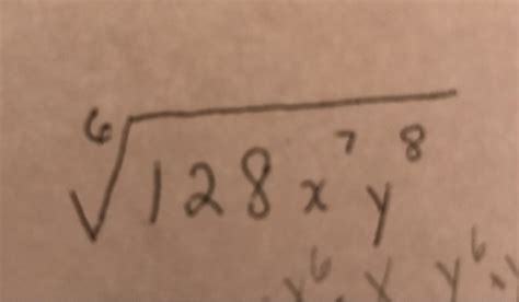 Solved Simplify 6 Squareroot 128 X7 Y8