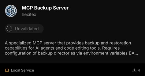 Mcp Backup Server Mcp Servers · Lobehub